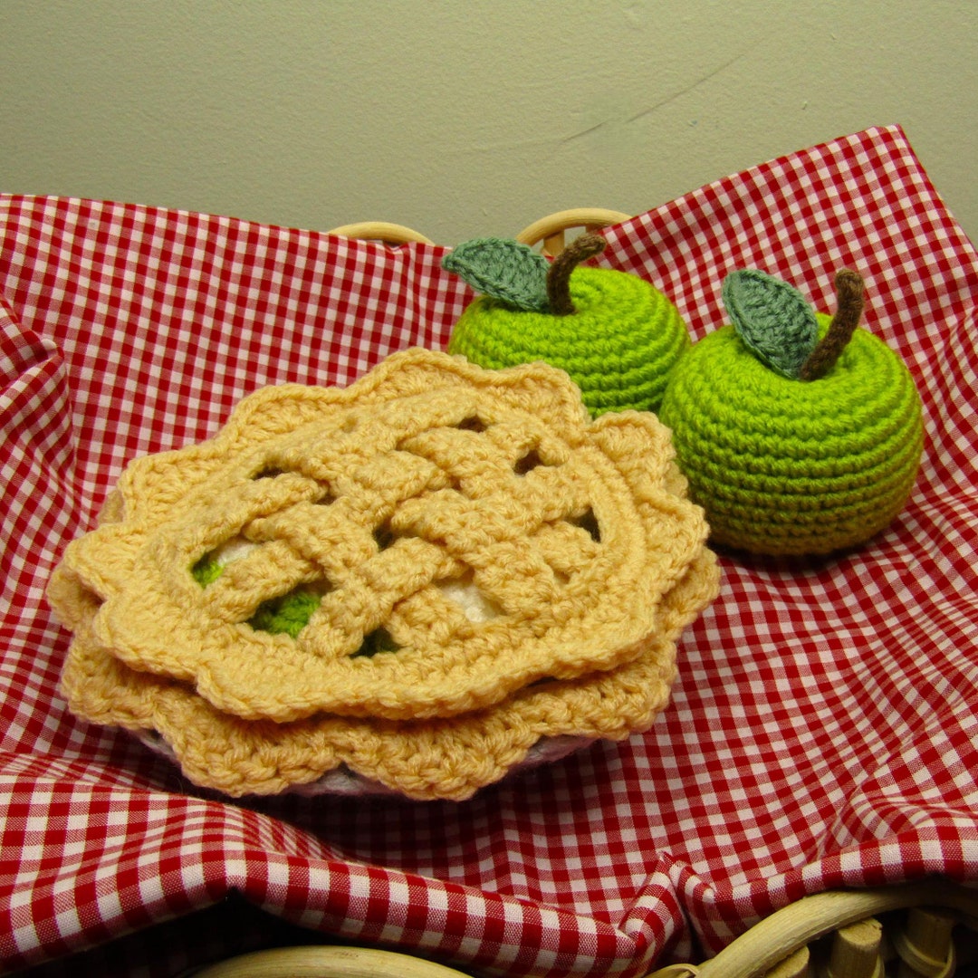 Crochet Apple Pie Crochet Interactive Pie Making Set Pretend Play Food ...