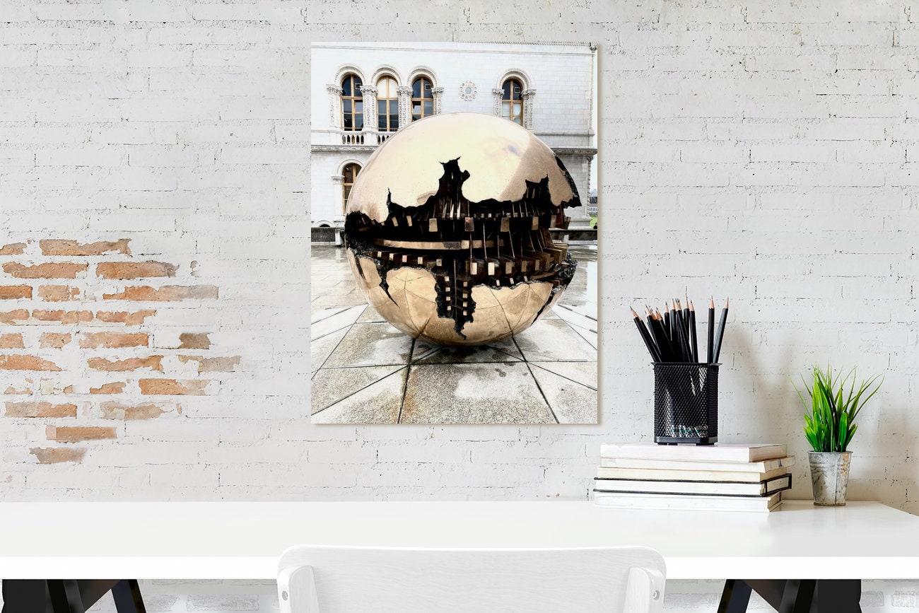 Trinity College, "sphere Within Sphere", Dublin, Ireland Digital ...