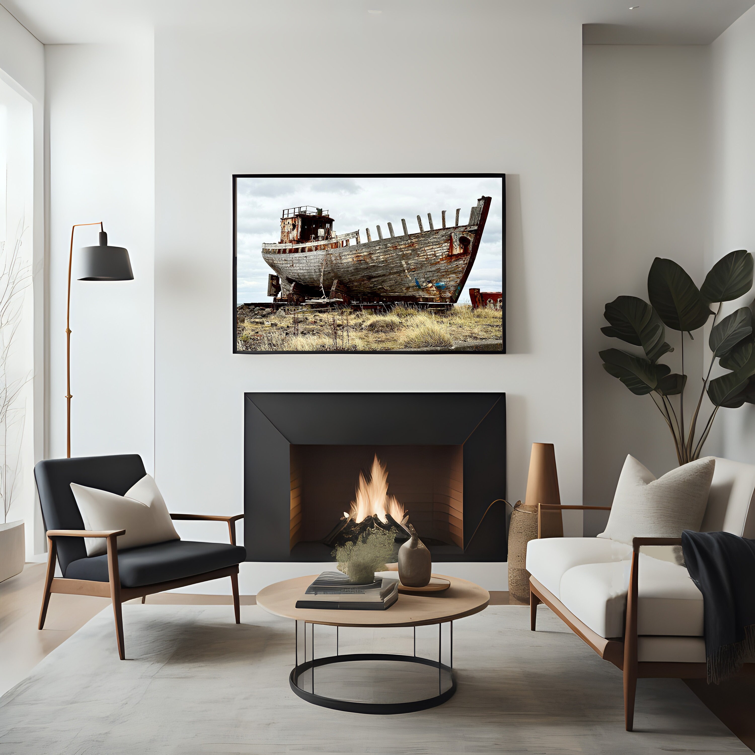 Akranes Ship Ruin Iceland Digital Download Wall Art - Etsy