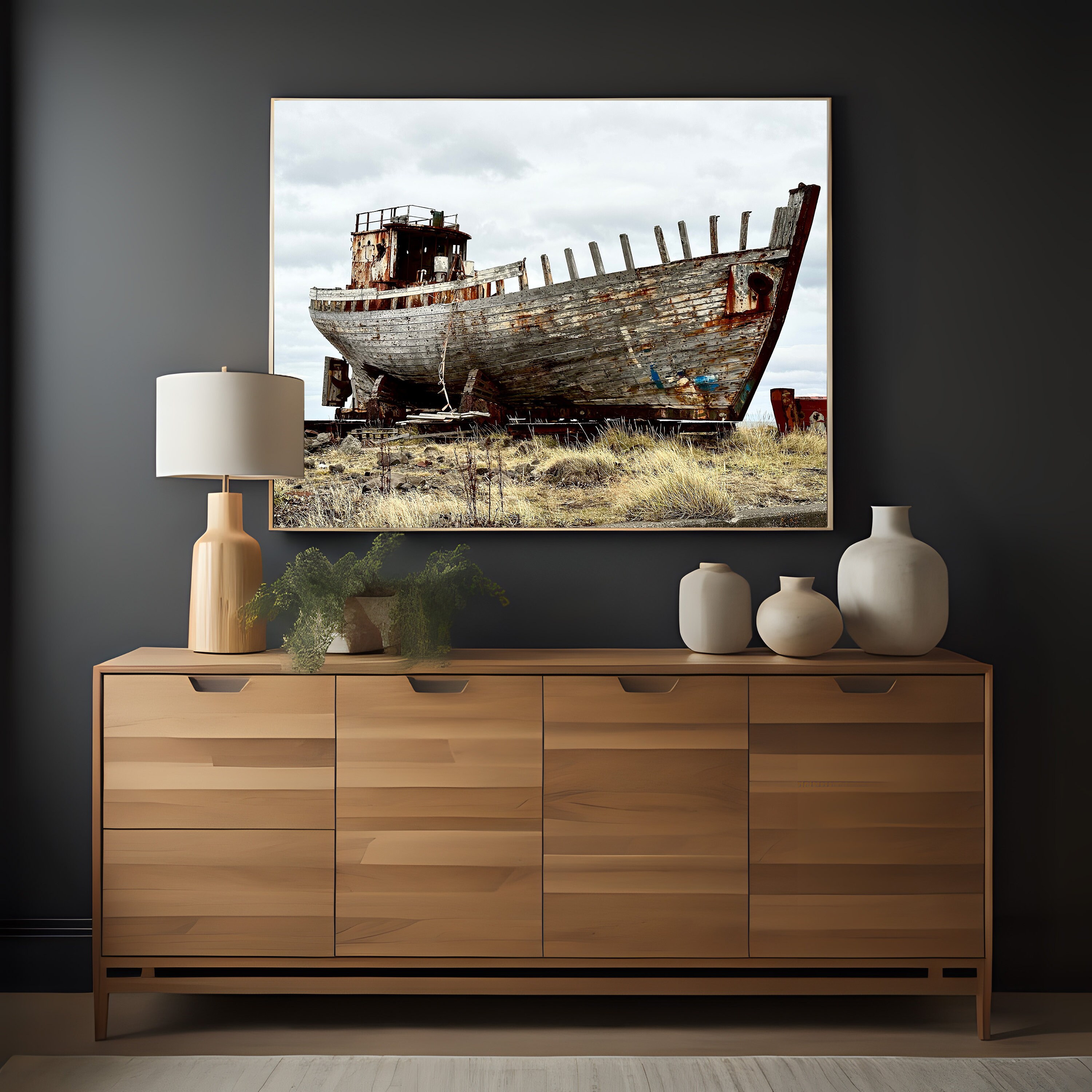 Akranes Ship Ruin Iceland Digital Download Wall Art - Etsy