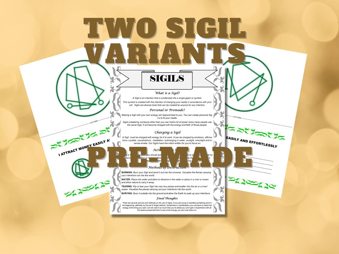 Money Sigil 1 - I Attract Money Easily and Effortlessly - Affirmation ...
