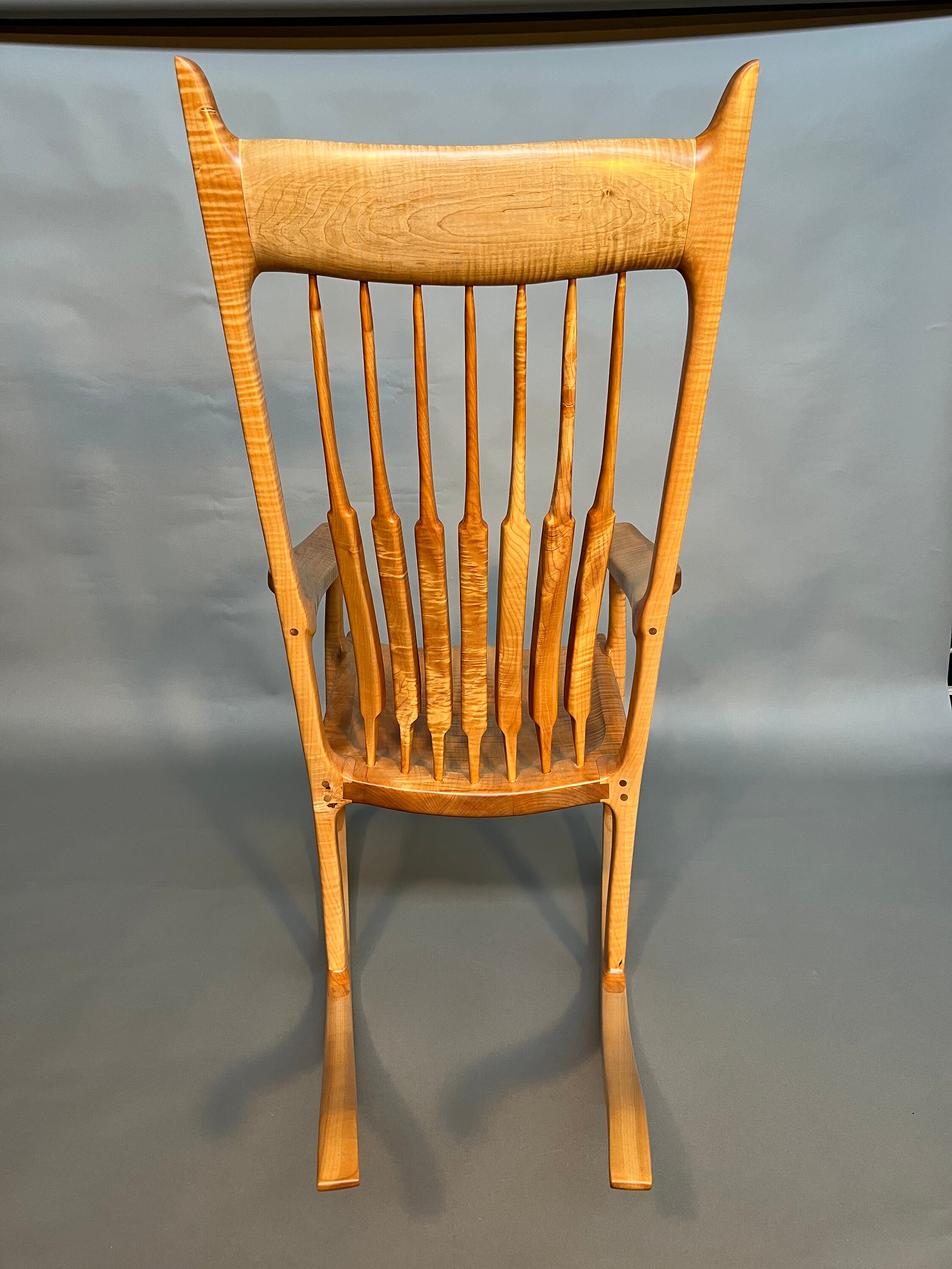 Sculpted Rocking Chair in Fiddleback Curly Maple - Etsy