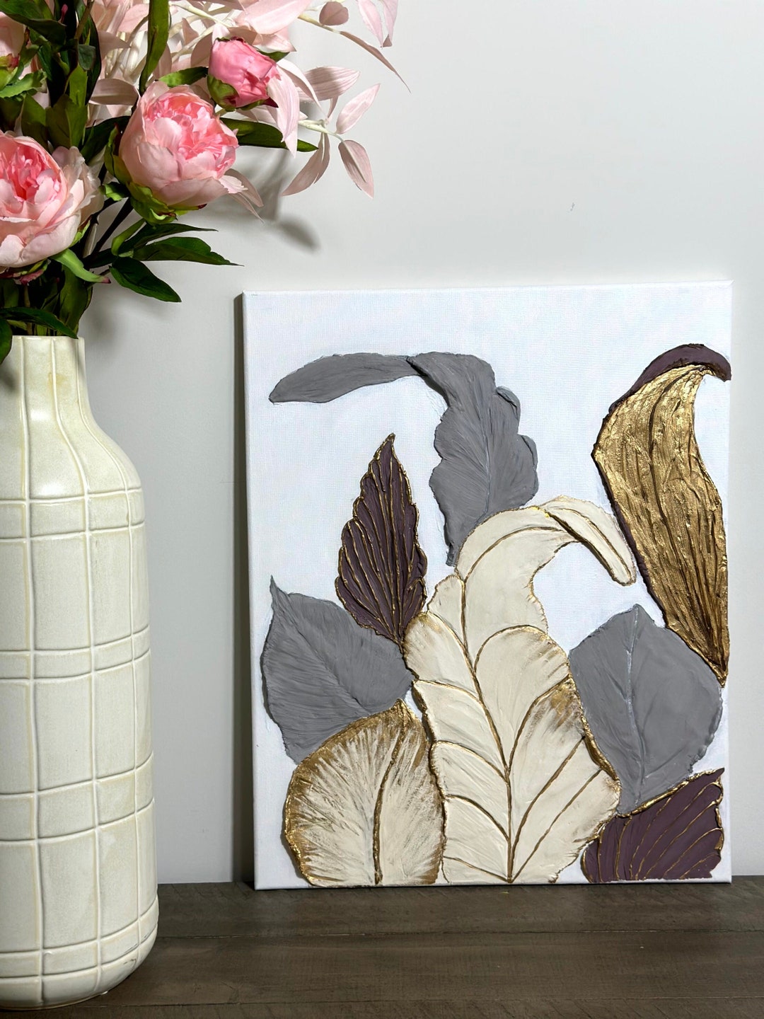 Bas Relief, Heavy Texture Painting, Custom Canvas Wall Art Sculpture ...