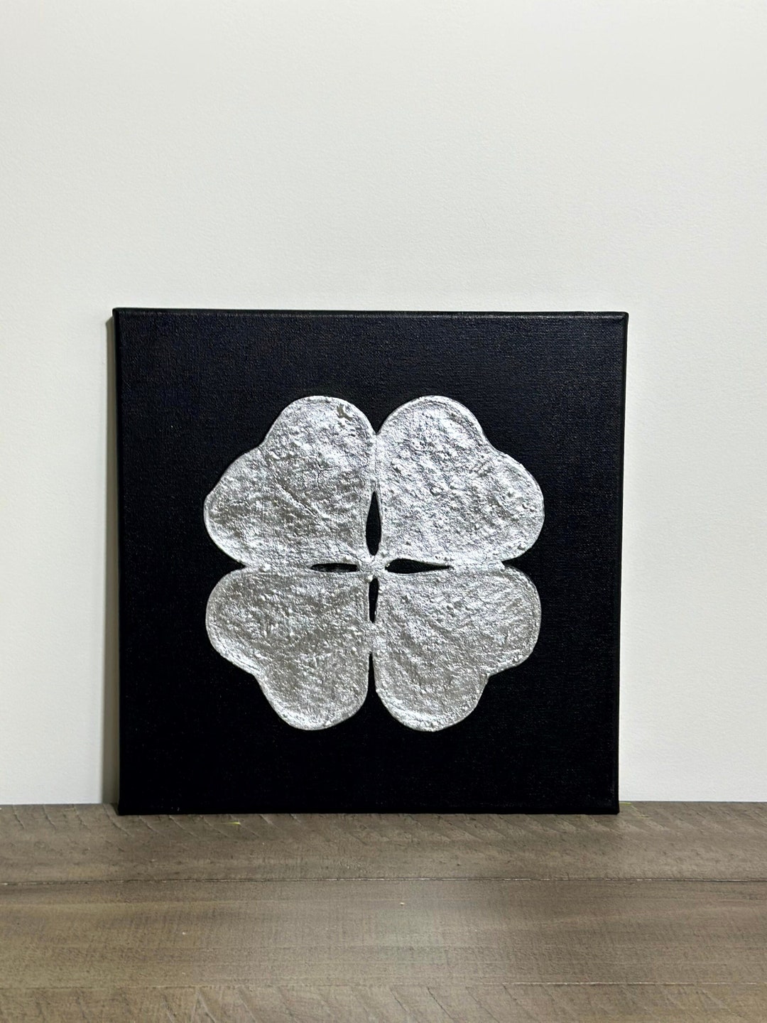 Handmade Plaster Wall Art: 3D Textured Clover Painting - Etsy