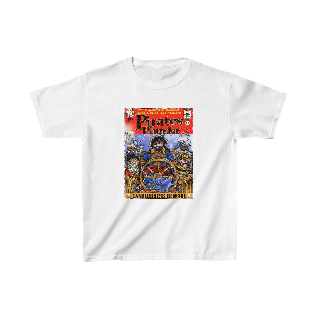 Pirates Plunder Comic Kids Heavy Cotton™ Tee - Etsy