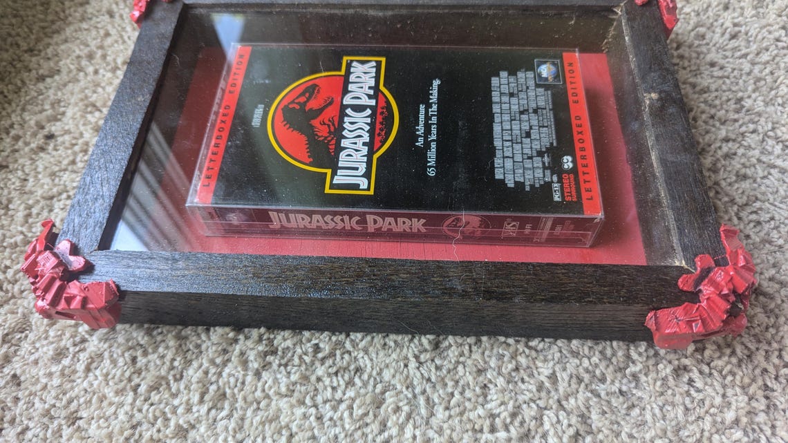 Custom Jurassic Park VHS Shadow Box With Color Design Motif. Sturdy. - Etsy