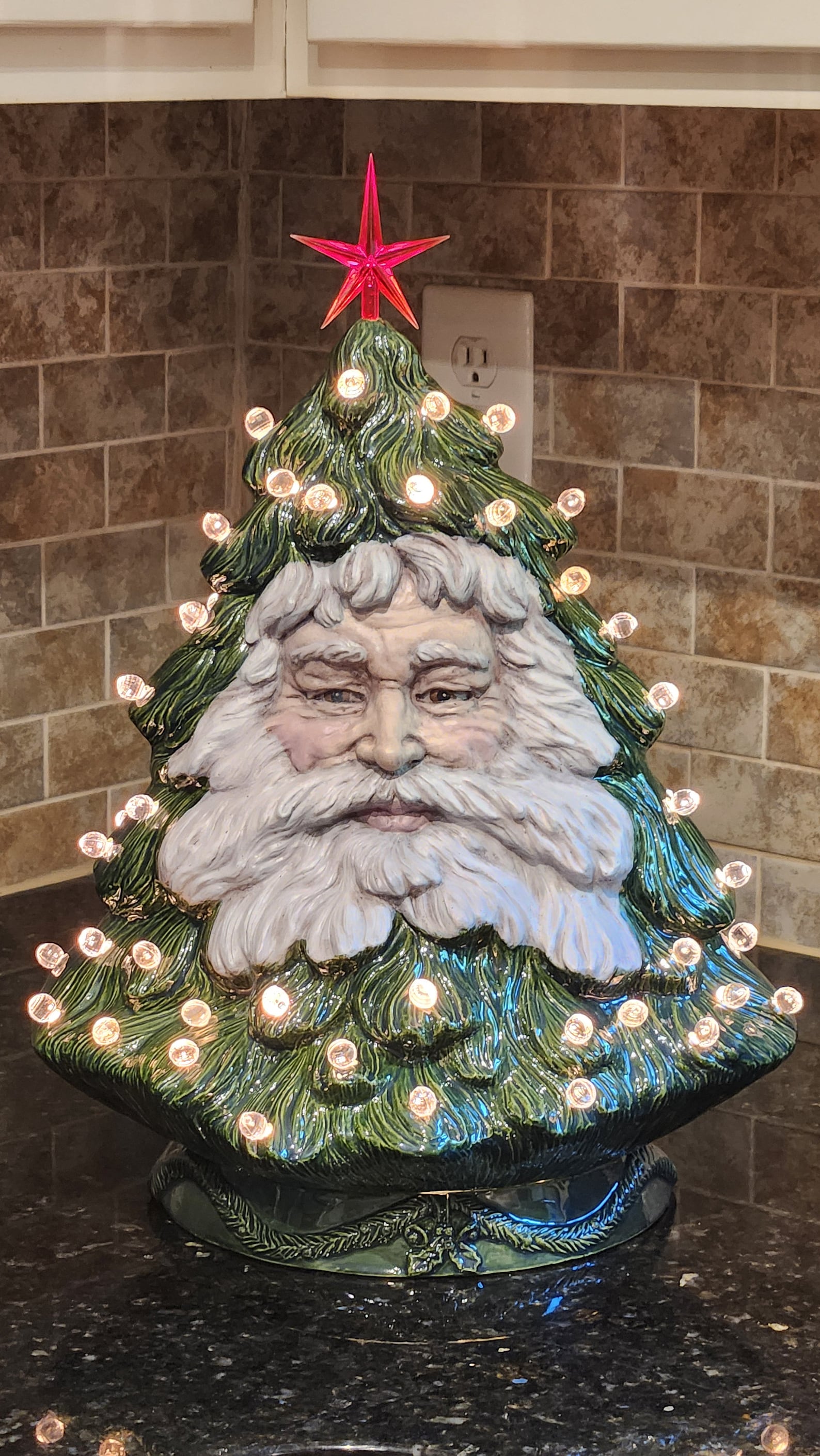 Ceramichrome Santa Face Ceramic Tree - Etsy