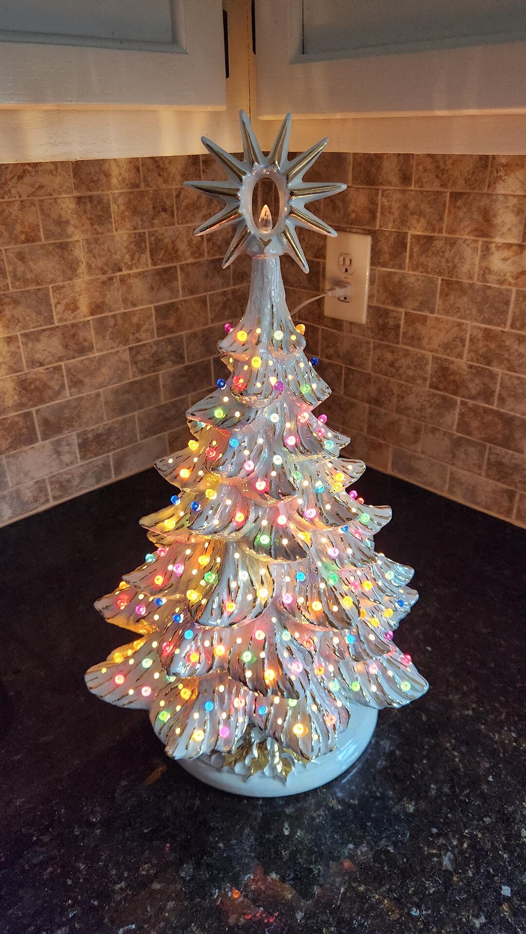 Nowell 342 Ceramic Tree With Mother of Pearl and 22k Gold - Etsy