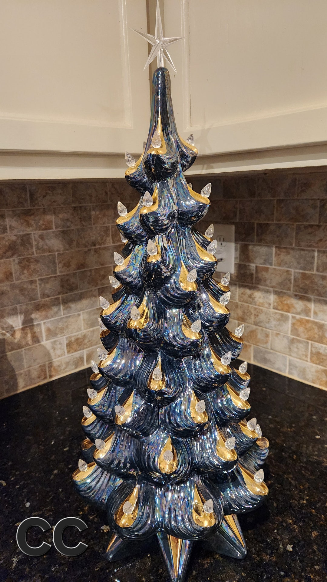 Atlantic A834 Ceramic Tree With Gold and Mother of Pearl - Etsy