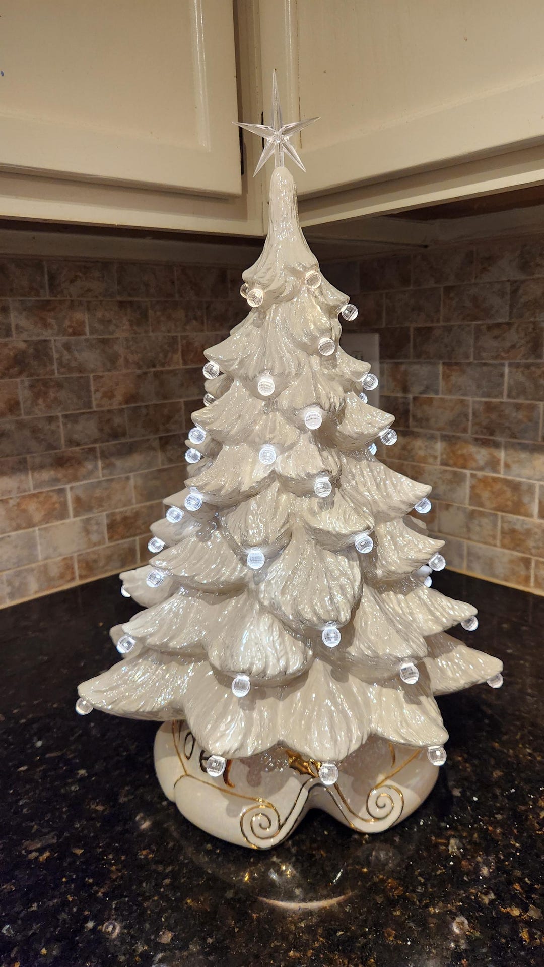 Large Gare #777 Ceramic Tree With Mother of Pearl and 22k Gold - Etsy