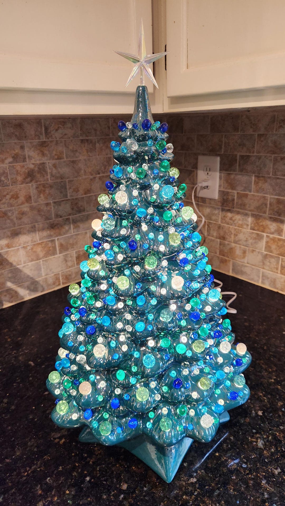 Holland 953 "confetti" Tree With Mother of Pearl and Cracked Marbles - Etsy