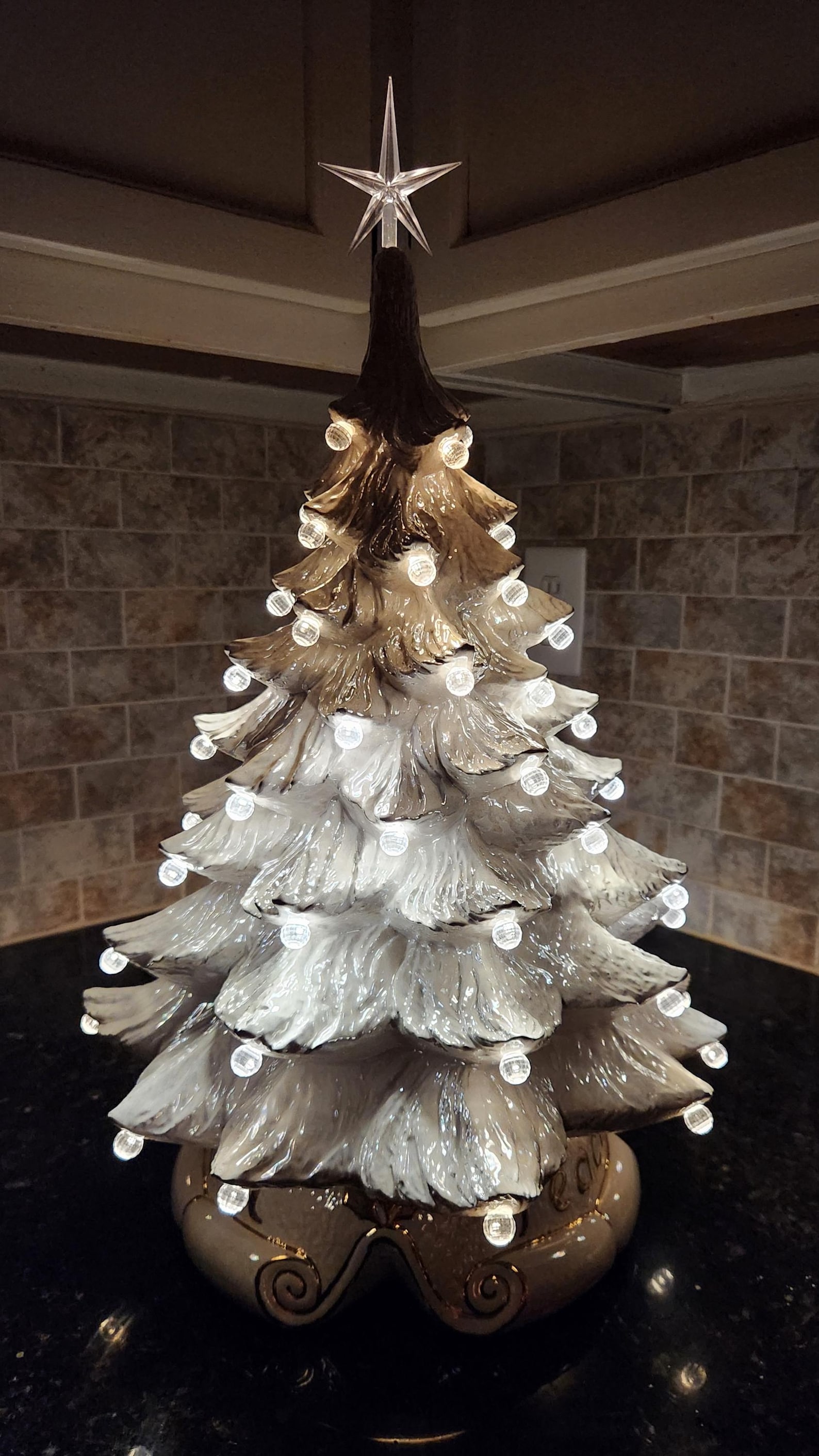 Large Gare #777 Ceramic Tree With Mother of Pearl and 22k Gold - Etsy