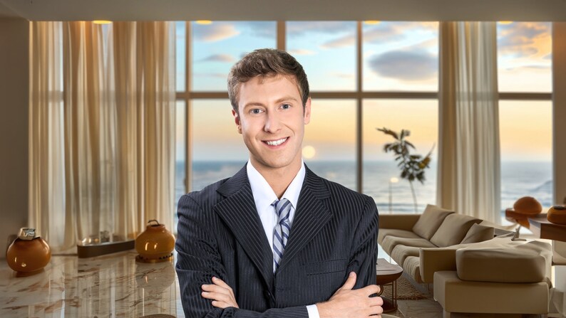 High-rise Apartment Ocean Backdrop, Virtual Meetings & Office ...