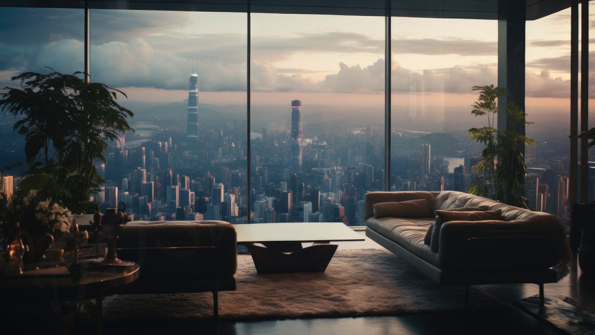 High Rise City Window Backdrop for Virtual Meetings & Office ...