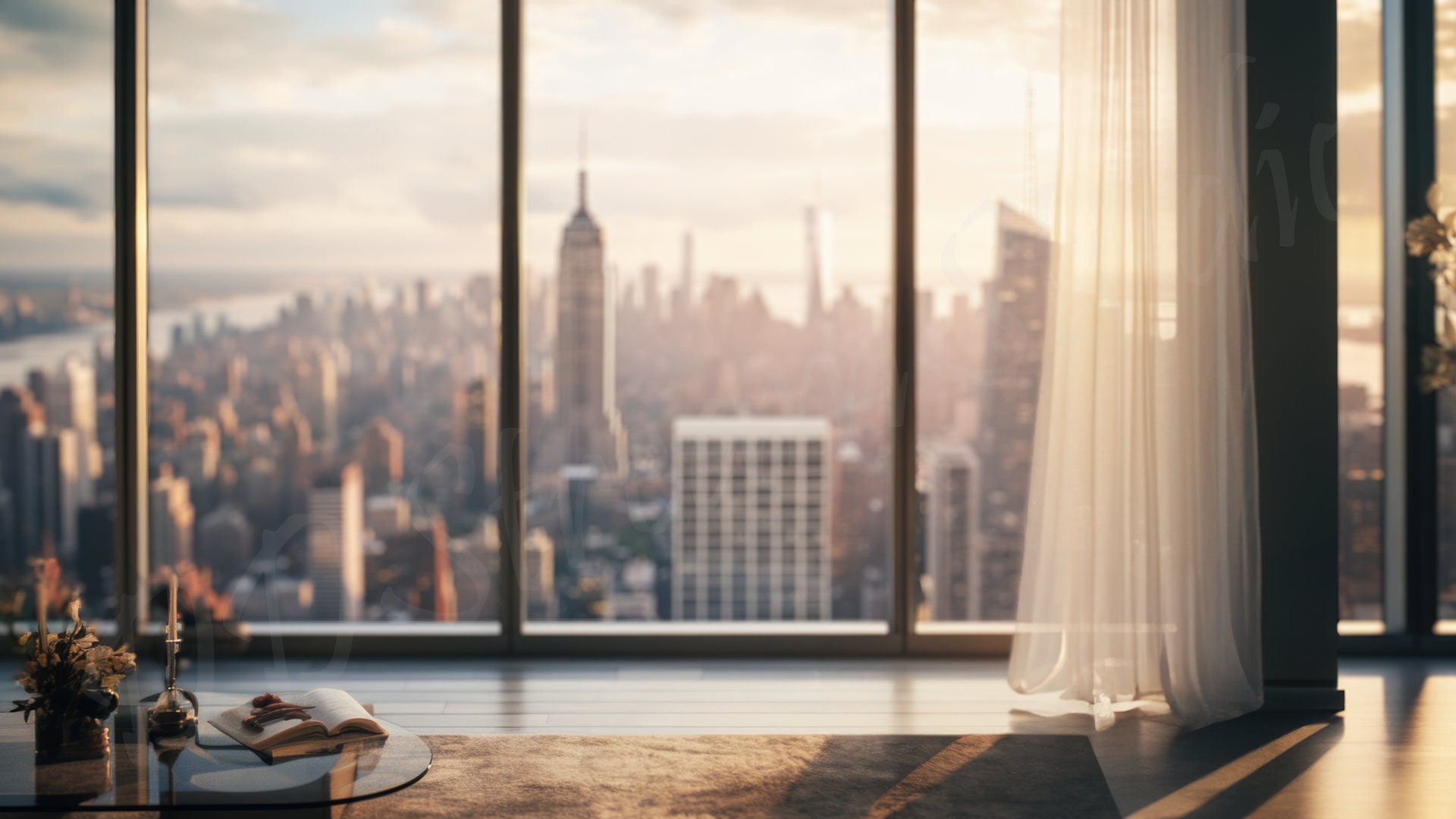 High Rise Apartment Backdrop for Virtual Meetings & Office Environments ...