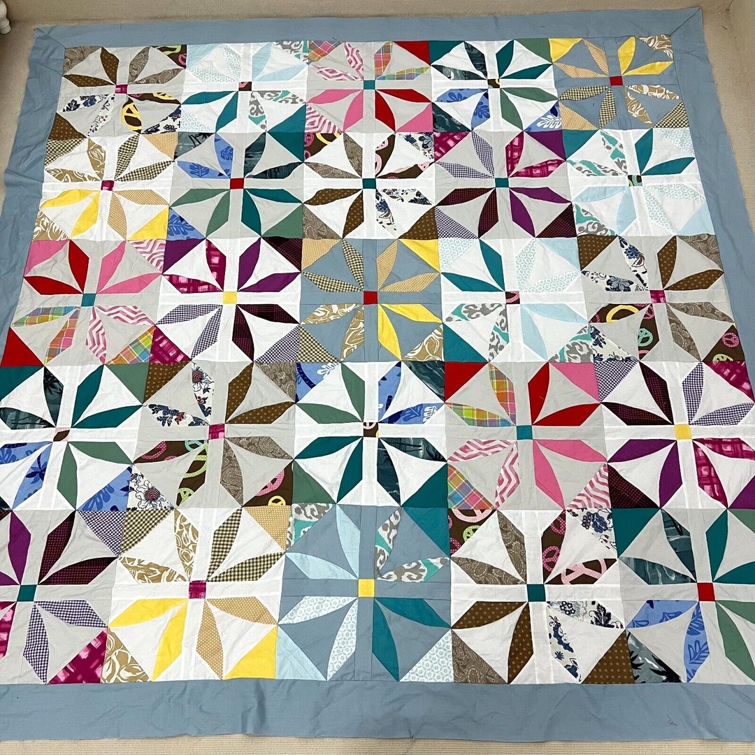 Original Posh Penelope Handmade Queen Size Sewing Patchwork Quilt Top ...