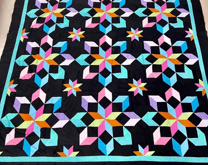 Tula Pink Moon Garden Unfinished Baby Quilt TOP, Charming Window ...