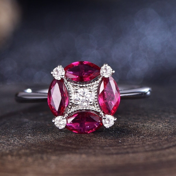 Natural Ruby Ring - Etsy