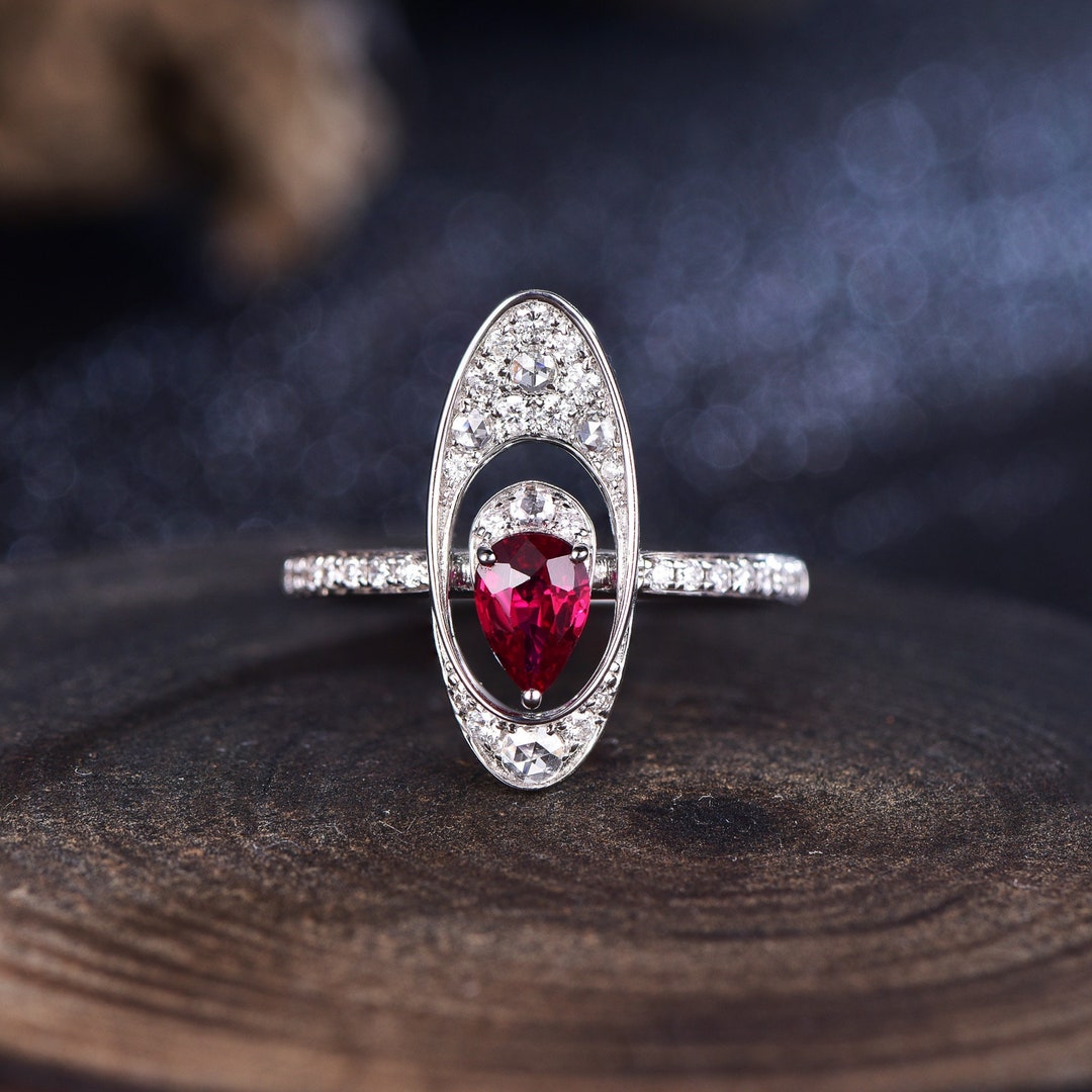 Radiant Ruby Ring in Gold, Raw Ruby Ring in Gold, Natural Ruby Ring ...