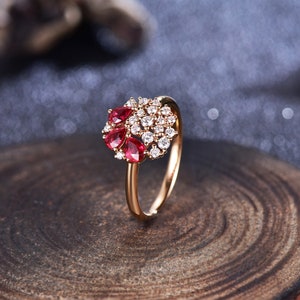 Radiant Ruby Ring in Gold, Raw Ruby Ring in Gold, Natural Ruby Ring ...