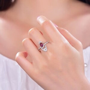 Radiant Ruby Ring in Gold, Raw Ruby Ring in Gold, Natural Ruby Ring, Genuine Ruby Ring, Square ...