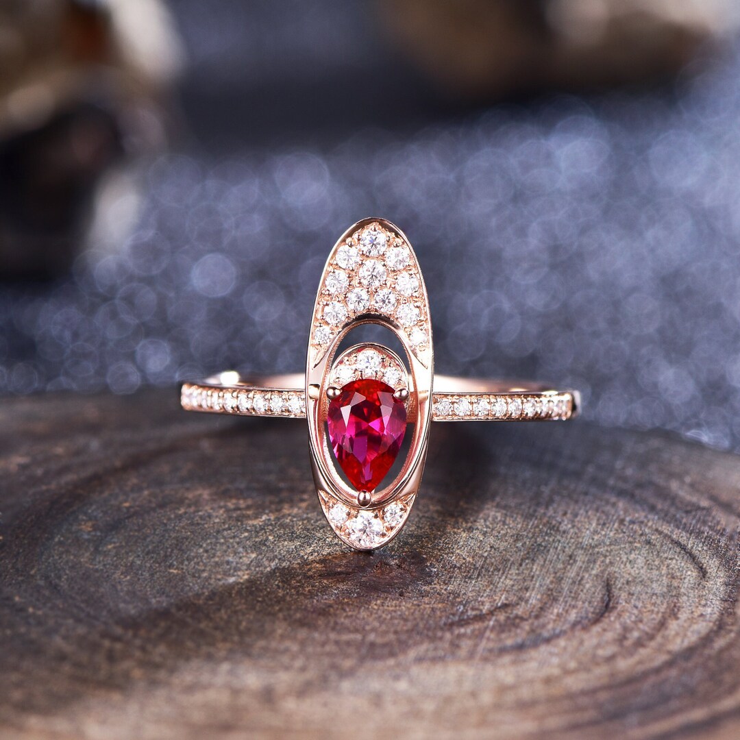 Radiant Ruby Ring in Gold, Raw Ruby Ring in Gold, Natural Ruby Ring ...