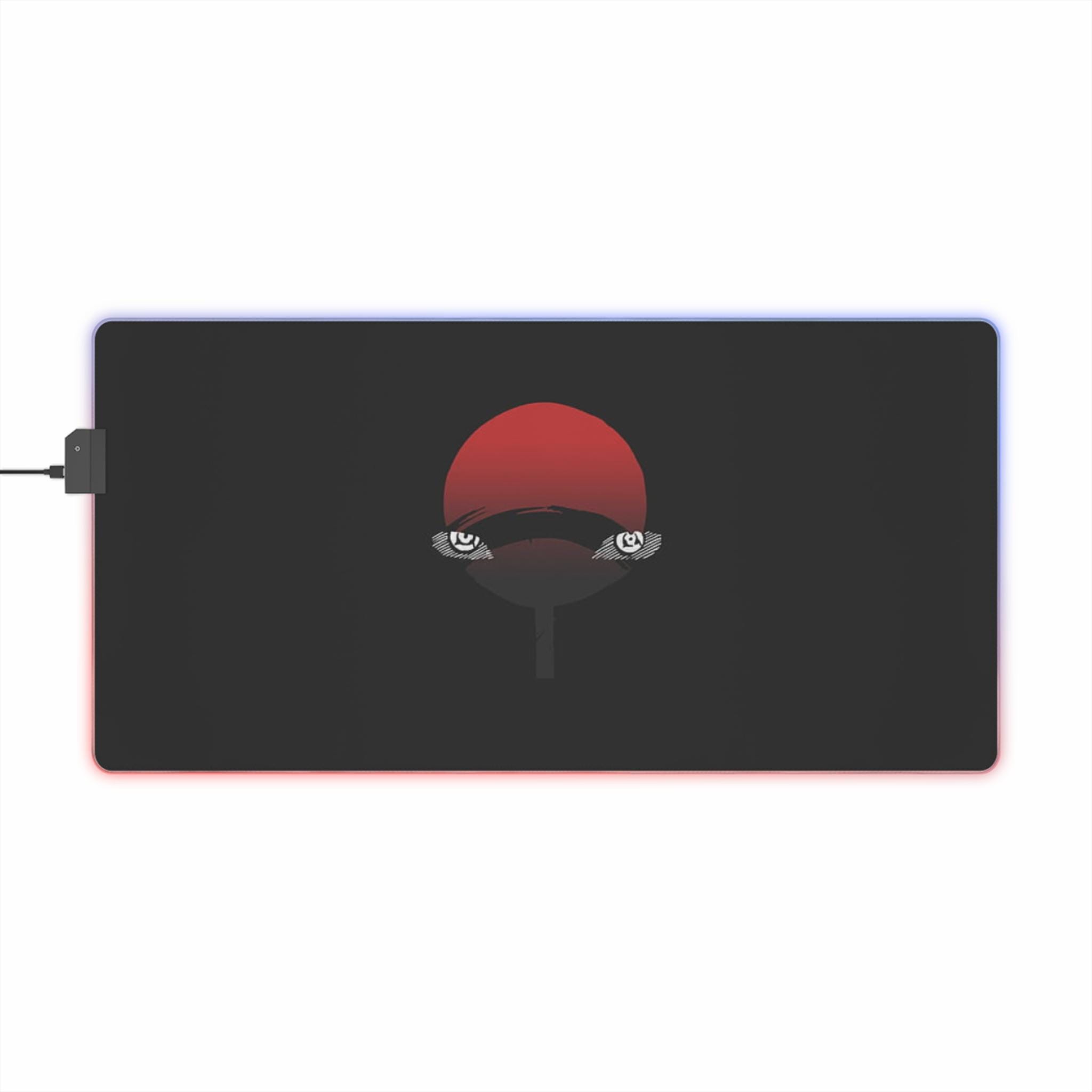 Mouse Pad, Naruto Anime Sharingan Aesthetic, LED Minimalist Sasuke High ...