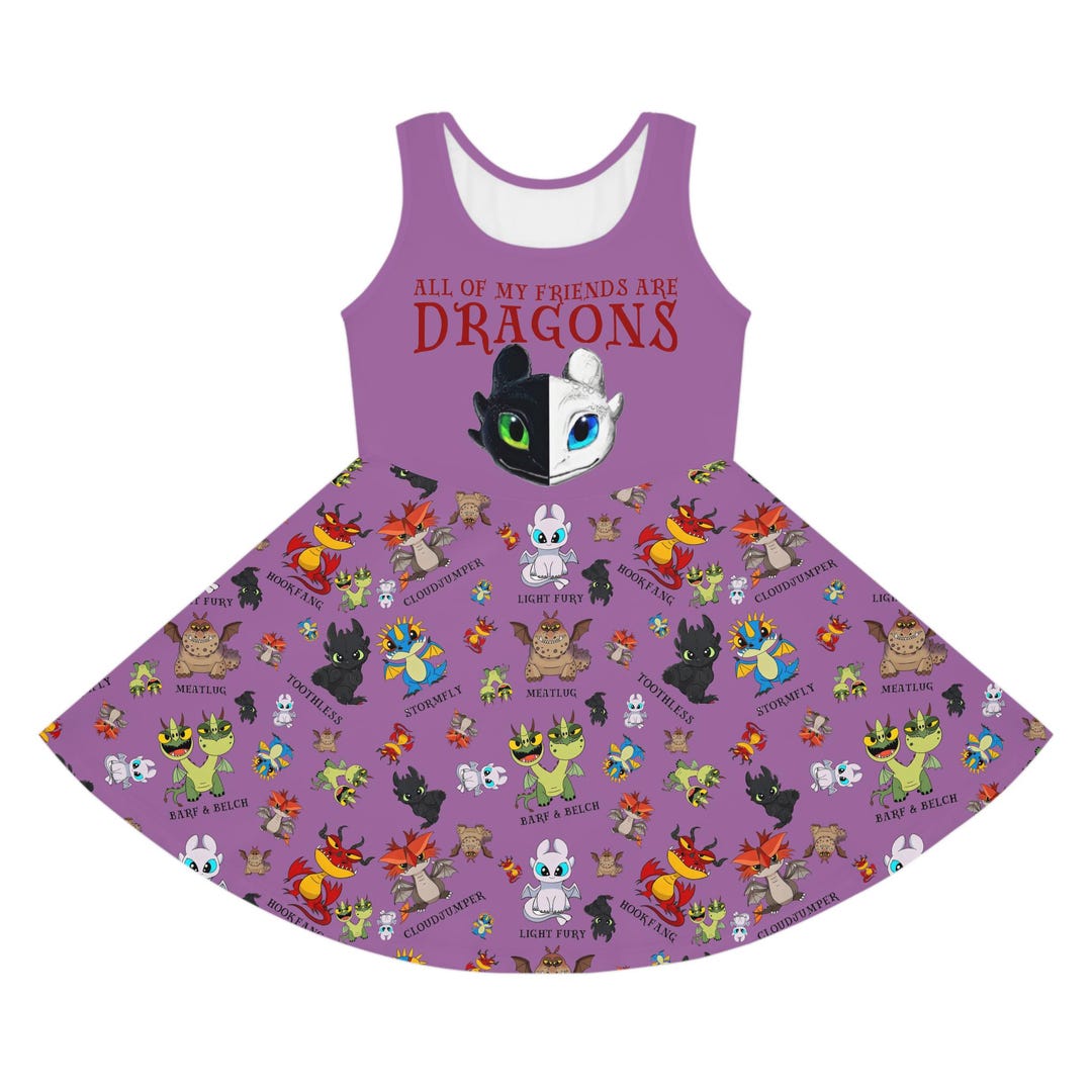 Toothless, Light Fury, Dress, Universal, Girls Dress, Toothless Dress ...