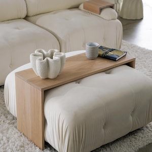Over Ottoman Tray Table Wood Ottoman Cover for Coffee Table Ottoman ...