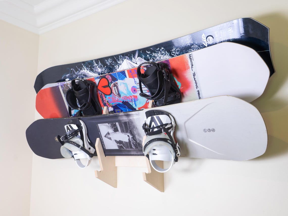 Snowboard Wall Rack Snowboard Shelf Mount Display Rack Storage Solution ...