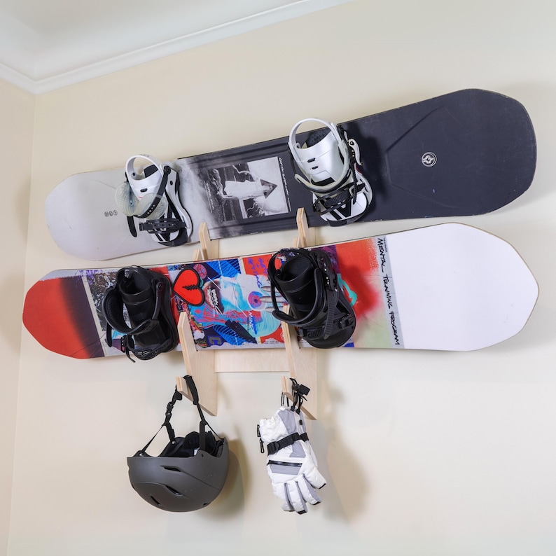 Snowboard Wall Rack Snowboard Shelf Mount Display Rack Storage Solution ...