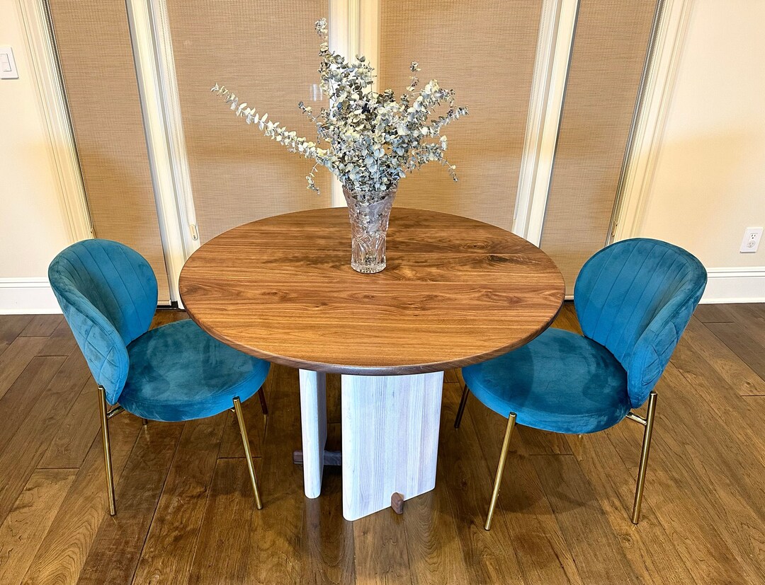 Round Kitchen Table Set Farmhouse Kitchen Dining Table Wood Kitchen ...