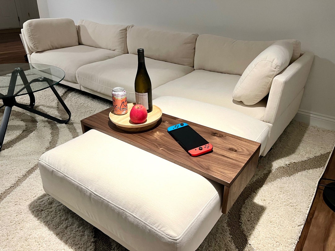 Modern Over Ottoman Tray Table Wooden Ottoman Coffee Table Top Overlay ...