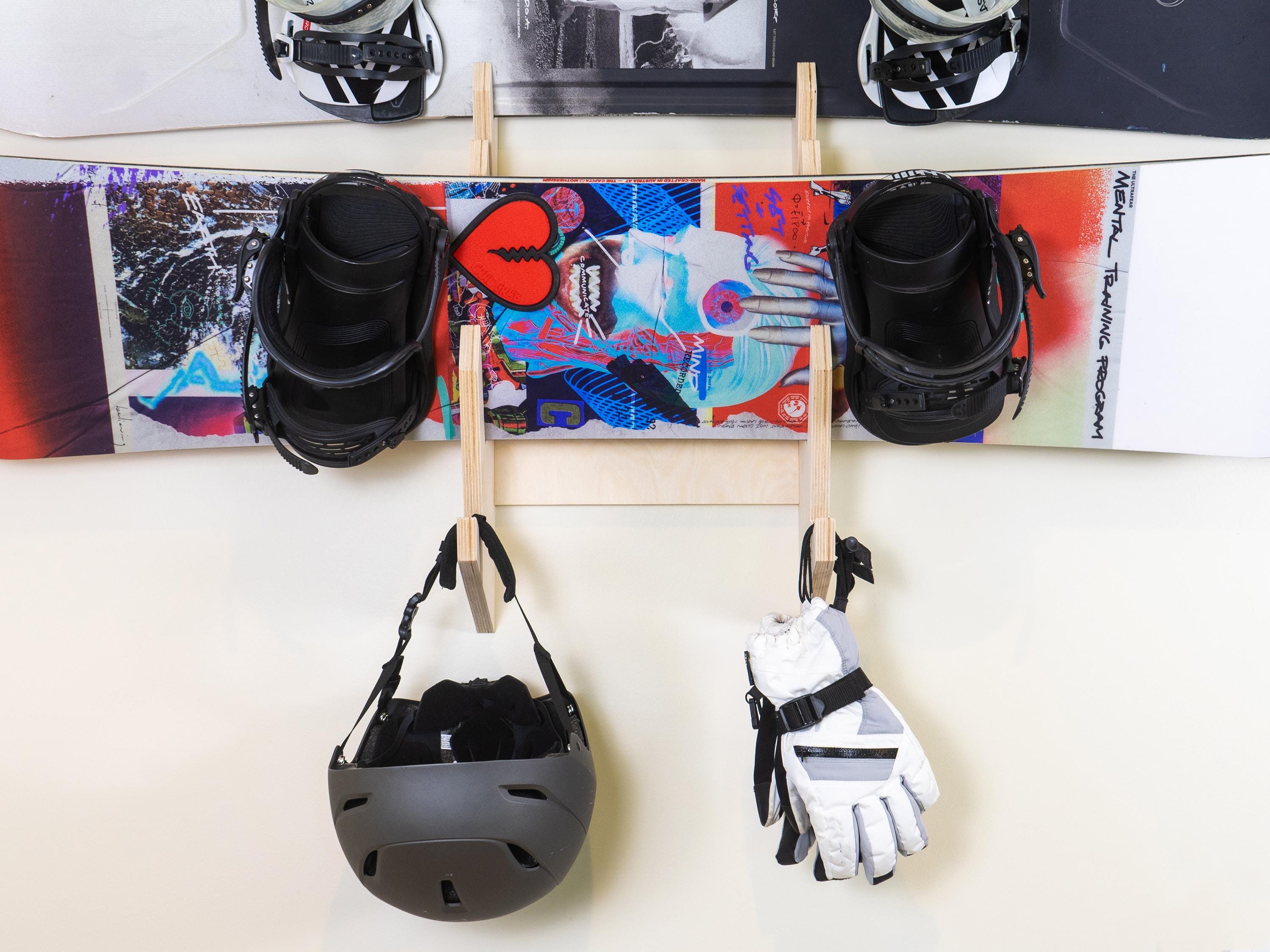 Snowboard Wall Rack Snowboard Shelf Mount Display Rack Storage Solution ...