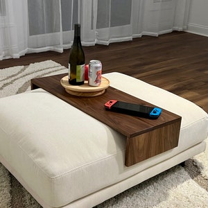 Modern Over Ottoman Tray Table Wooden Ottoman Coffee Table Top Overlay ...