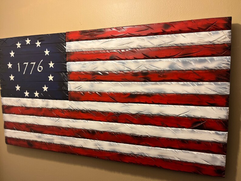 Charred Style betsy Ross Flag large - Etsy