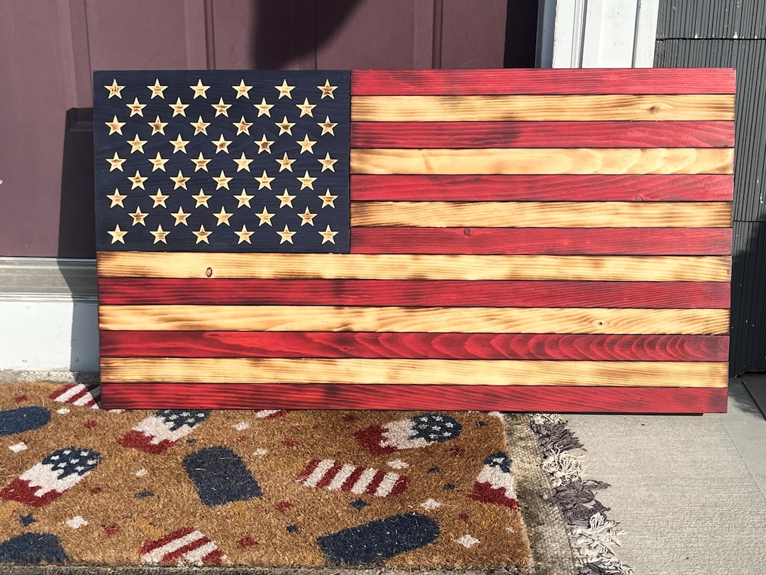 Charred Style USA “warm Tone” Flag - Etsy