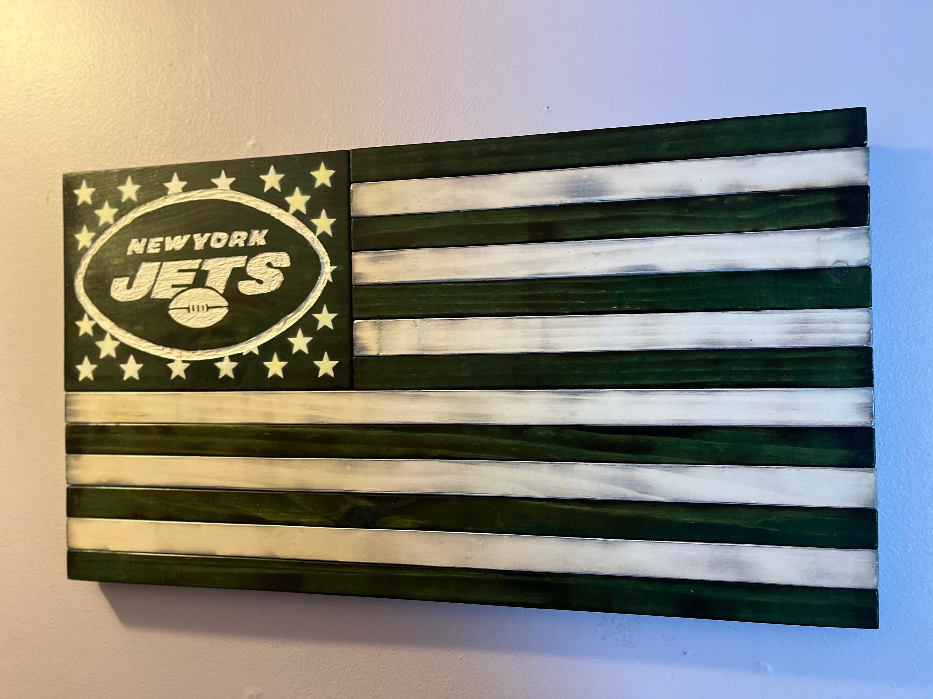 NY Jets Tailgate American Flag - Etsy