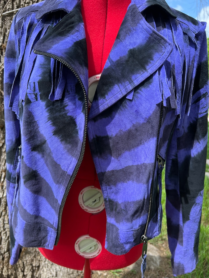 Vintage Purple Suede Fringe Jacket - Etsy