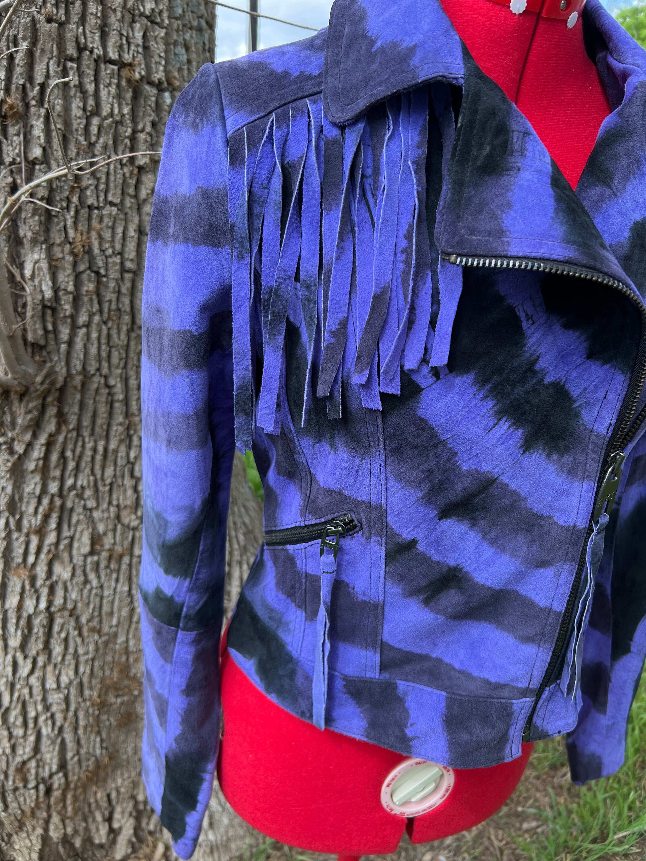 Vintage Purple Suede Fringe Jacket - Etsy