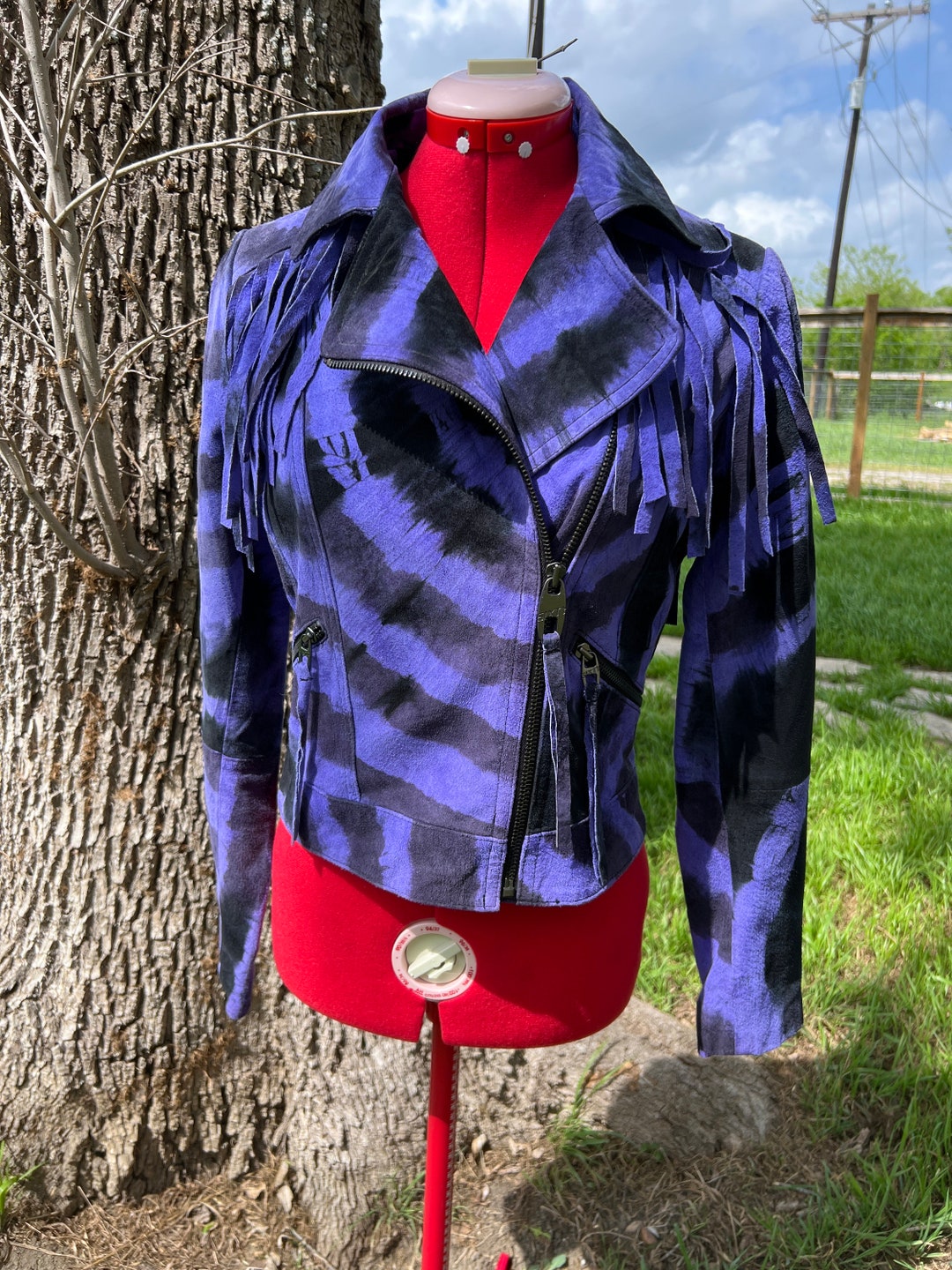 Vintage Purple Suede Fringe Jacket - Etsy