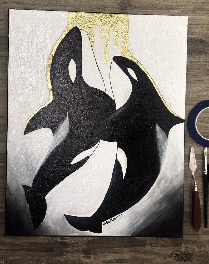 Orcas, Killer Whales, Orcas Art, Killer Whale Art, Wall Art, Home Wall ...