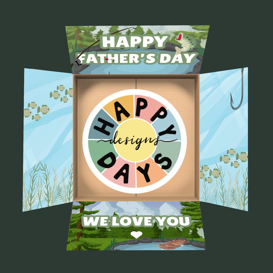 Digital Care Package Labels – Fishing Father’s Day Deployment Gift ...