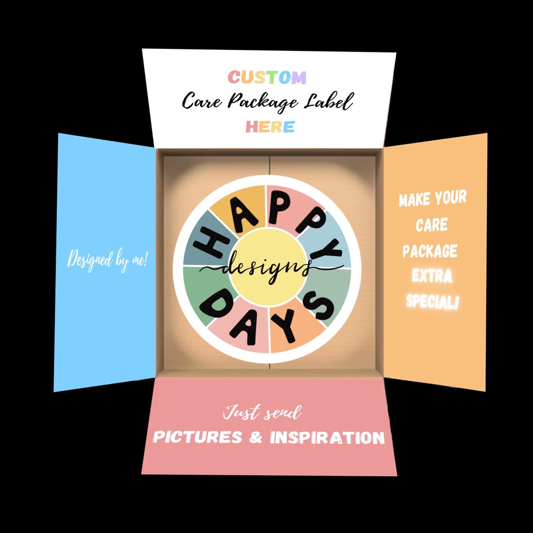 CUSTOM Care Package Labels/care Package Flaps/gift Box Decor/deployment ...