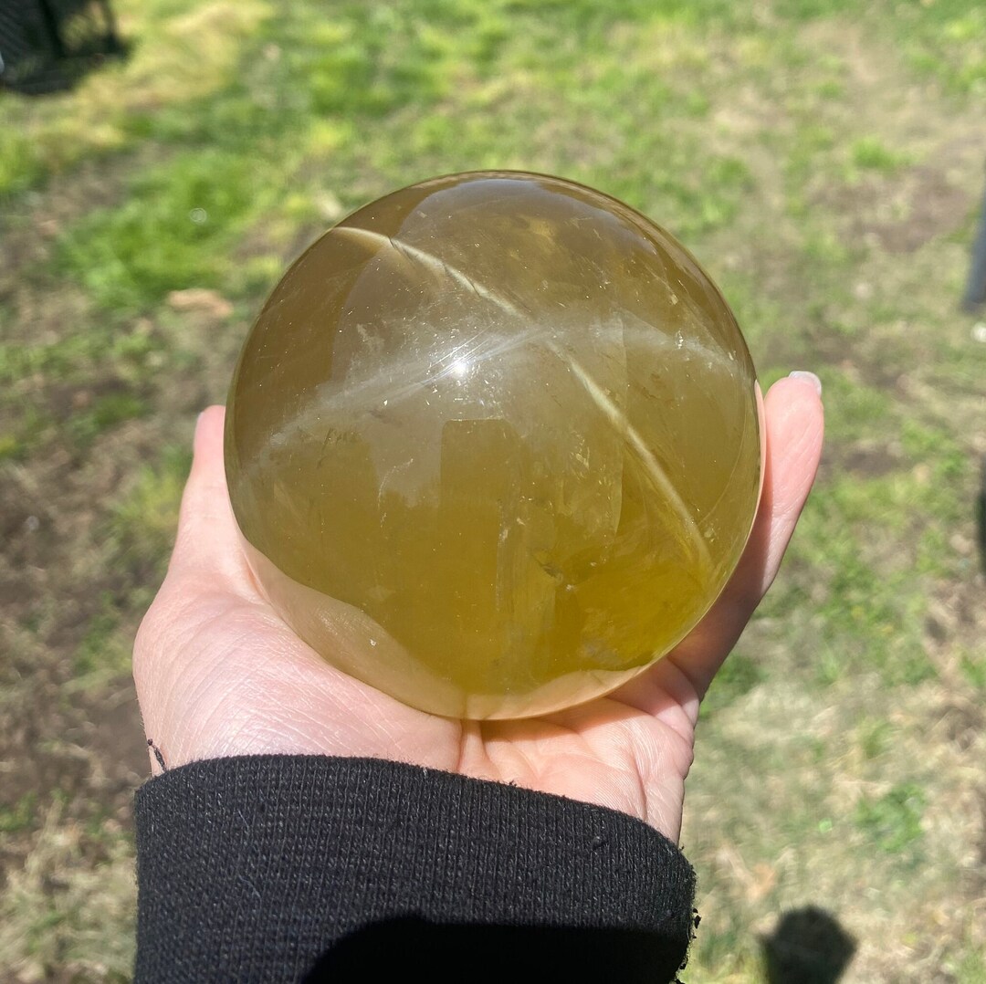 Natural STAR Citrine Sphere HIGH QUALITY - Etsy