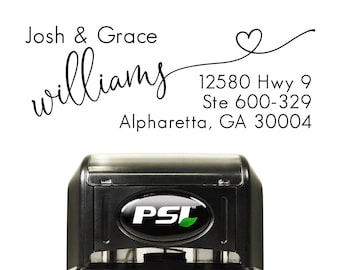 Return Address Stamp, Self Inking Address Stamp, Calligraphy Address ...