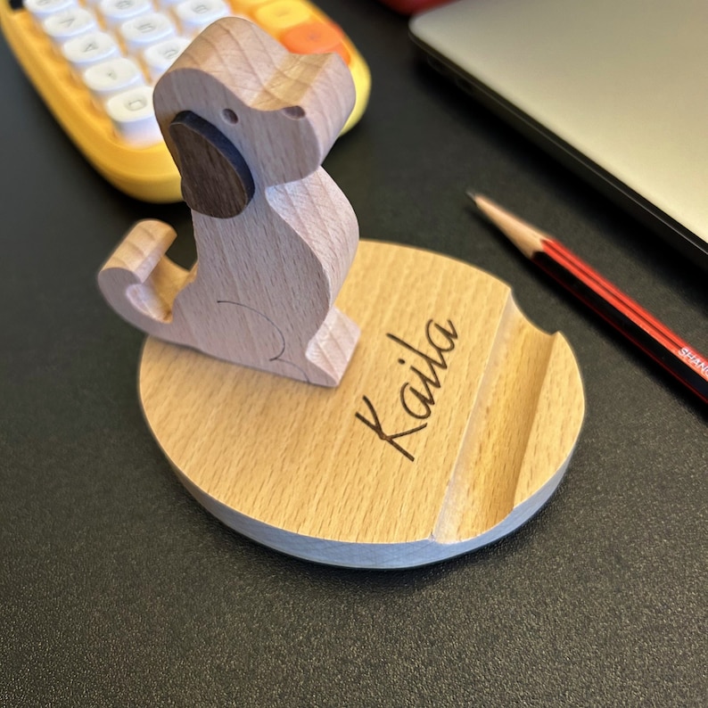 Personalized Wood Cell Phone Tablet Stand, Custom Engraved Animal Cell ...