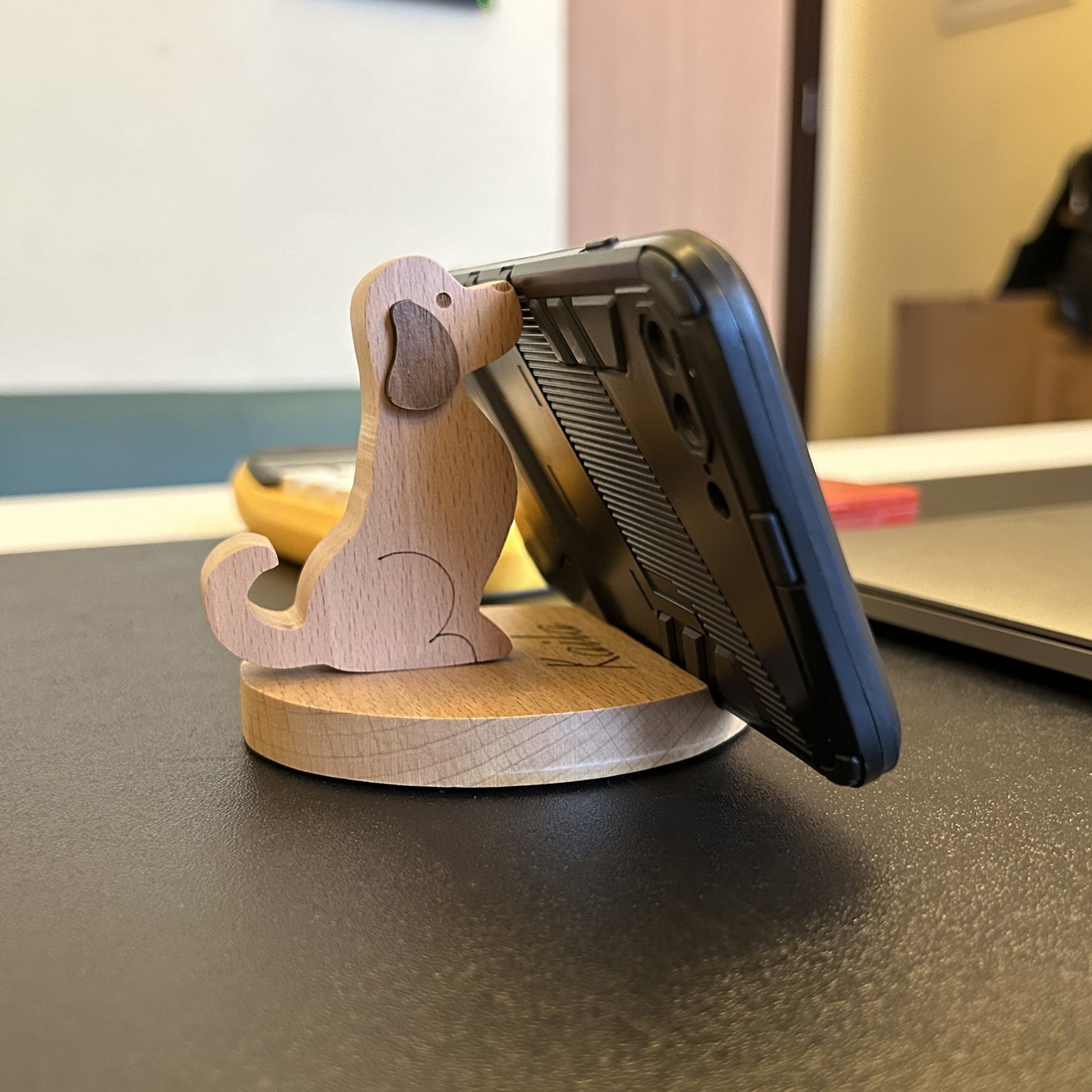 Personalized Wood Cell Phone Tablet Stand, Custom Engraved Animal Cell ...