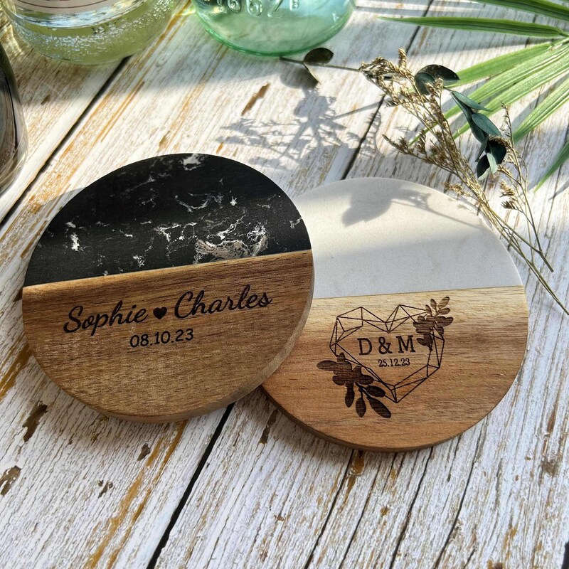 Marble Coasters - Etsy