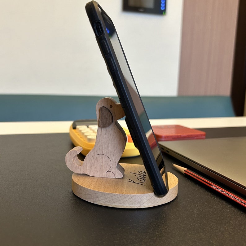 Personalized Wood Cell Phone Tablet Stand, Custom Engraved Animal Cell ...